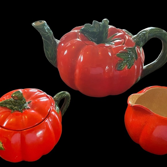 Maruhon | Holiday | Vintage Maruhon Ware Japan 5 Pc Pumpkin Tomato Tea ...